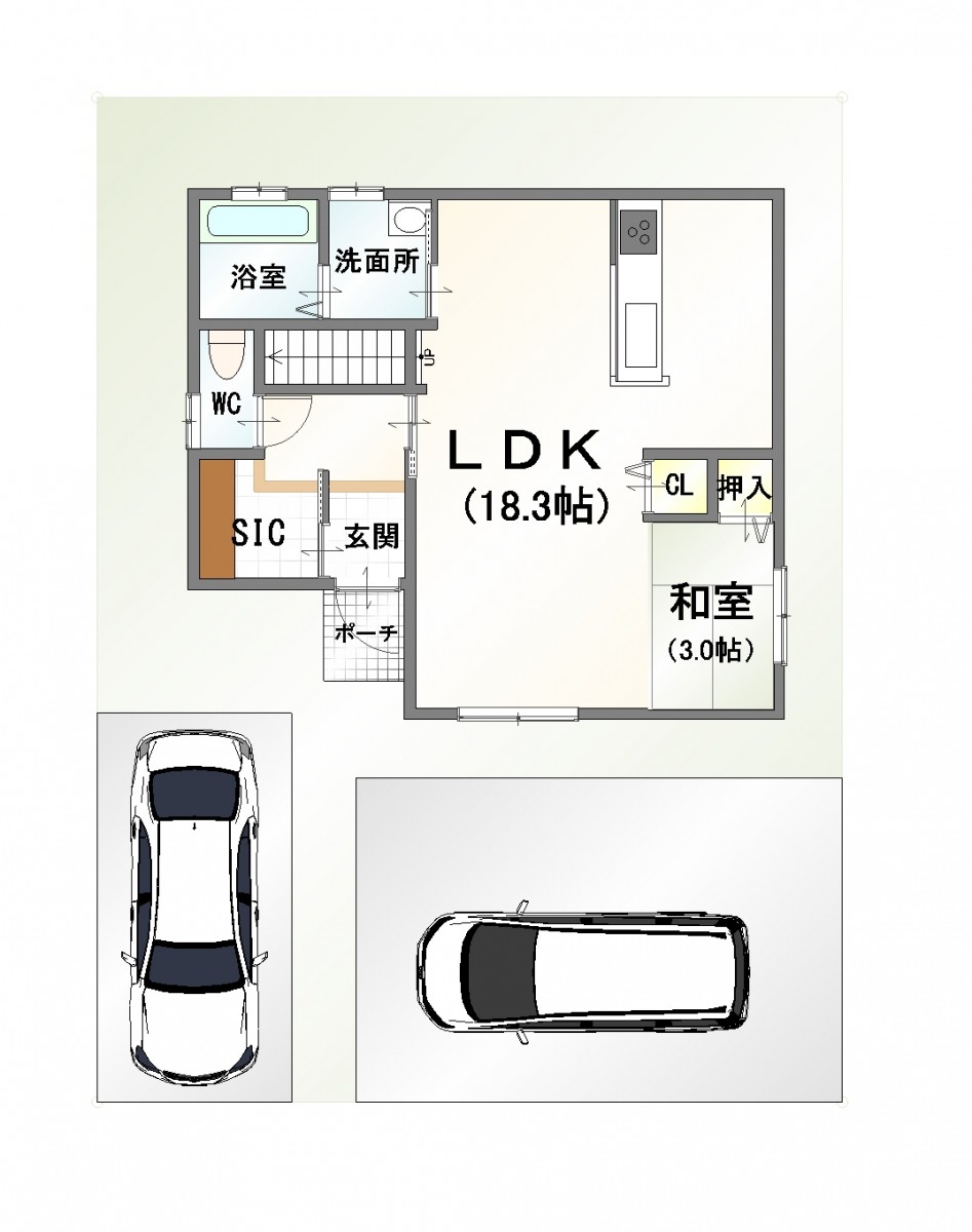 4LDK 30.06坪｜施工事例｜奈良市・大和郡山市・生駒市の新築一戸建てなら｜あかつきハウジングの新築分譲住宅